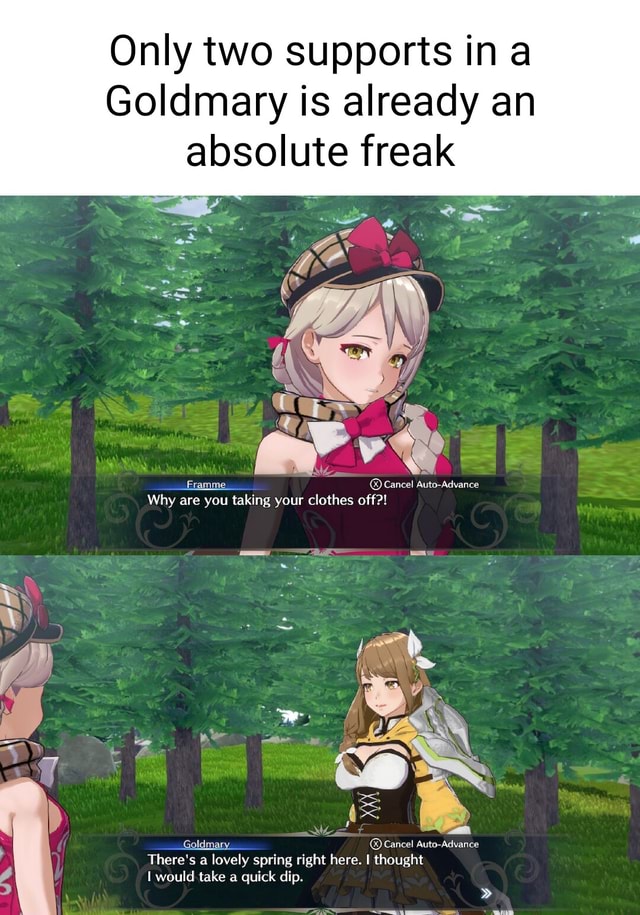 Only two supports in a Goldmary is already an absolute freak Why are ...