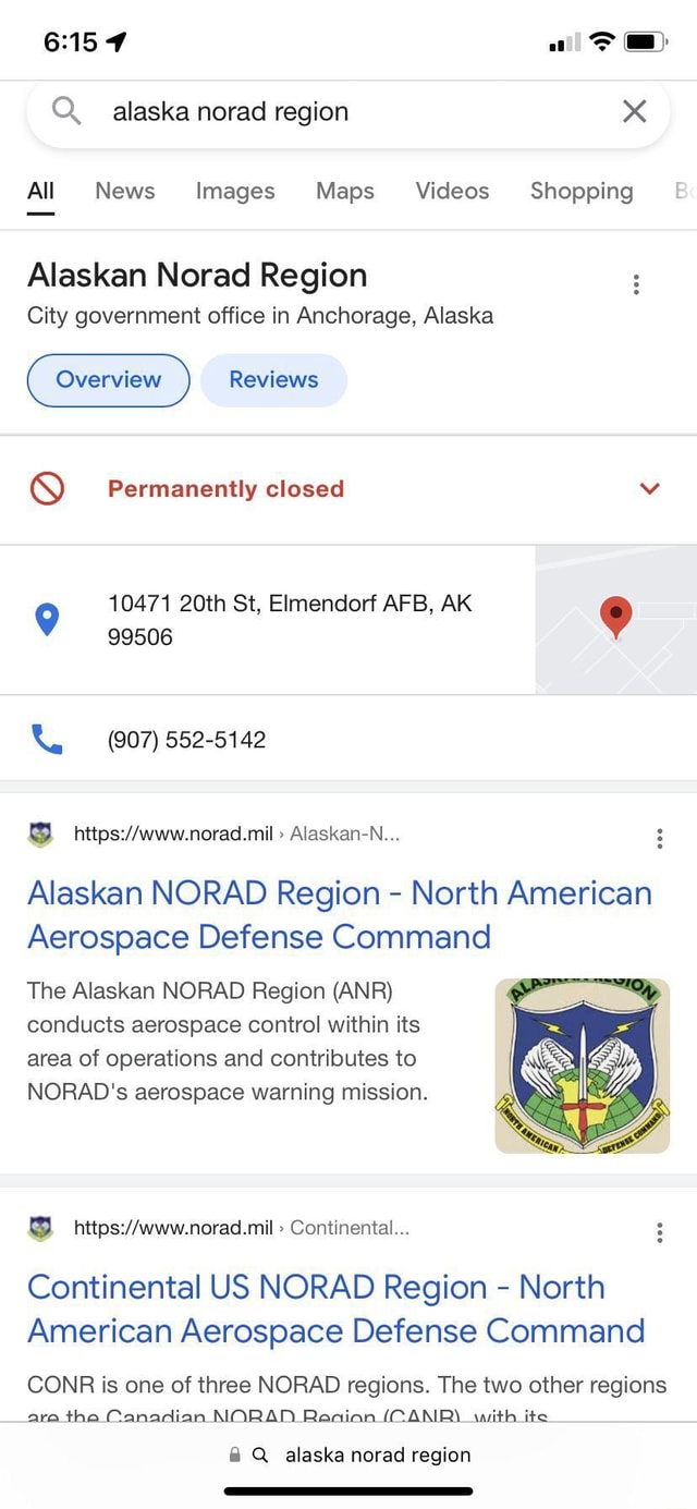 All> Q alaska norad region x All News Images Maps_ Videos Shopping B ...