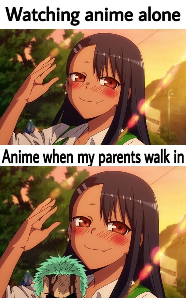 Watching anime alone Anime when my parents walk in - iFunny
