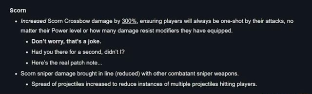 Scom Increased Scom Crossbow damage by 300%, ensuring players will ...