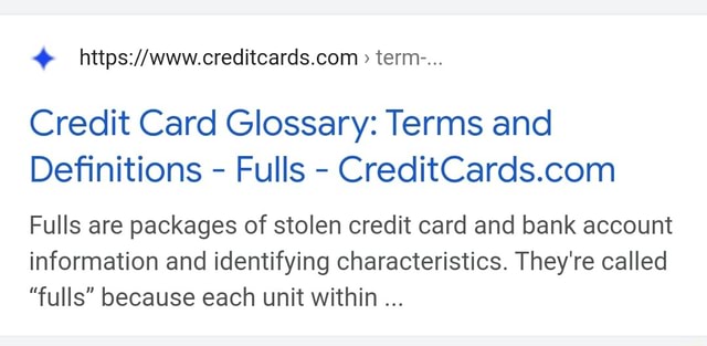 > term-... Credit Card Glossary: Terms and Definitions - Fulls - Fulls ...