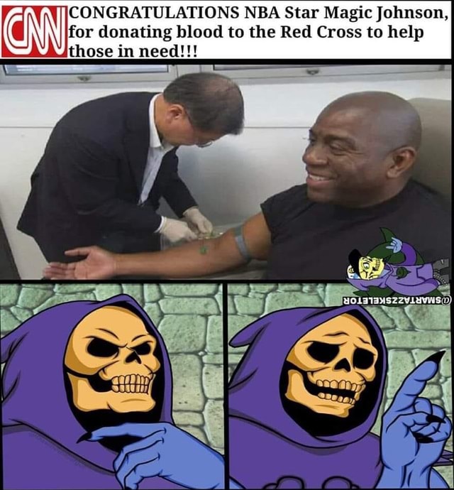 CONGRATULATIONS NBA Star Magic Johnson, for donating blood to the Red ...