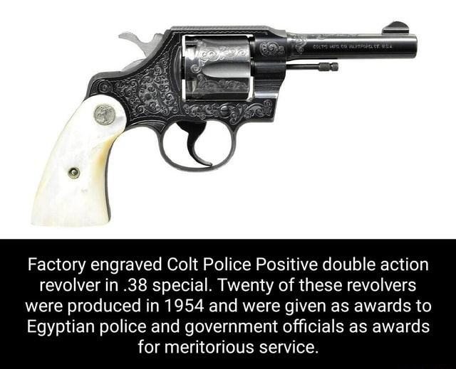 Factory engraved Colt Police Positive double action revolver in .38 ...