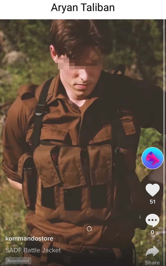 Aryan Taliban kommandostore SADF Battle Jacket Sponsored Share - iFunny