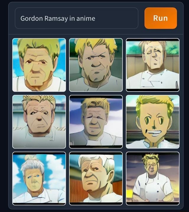 Gordon Ramsay in anime Run - iFunny
