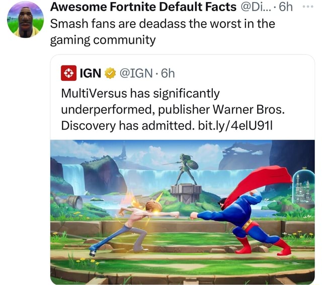 Smash fans are deadass the worst in the Awesome Fortnite Default Facts ...
