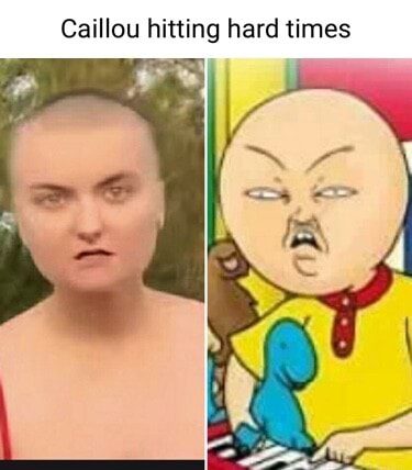 Caillou hitting hard times - iFunny