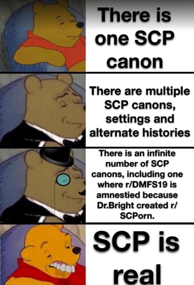 One SCP canon There are multiple SCP canons, settings and alternate ...