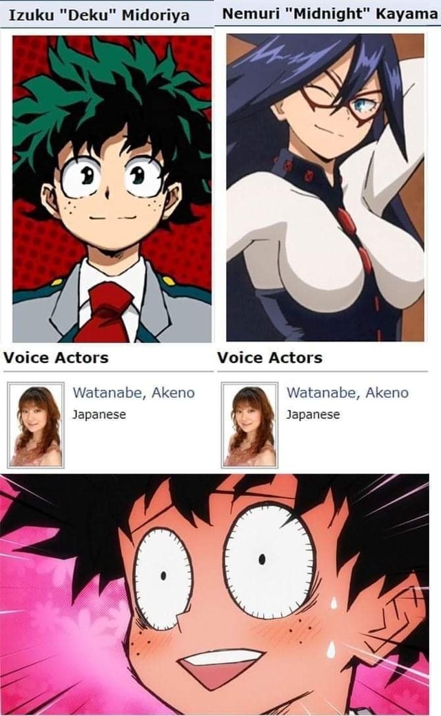 Izuku "Deku" Midoriya Nemuri "Midnight" Kayama - iFunny