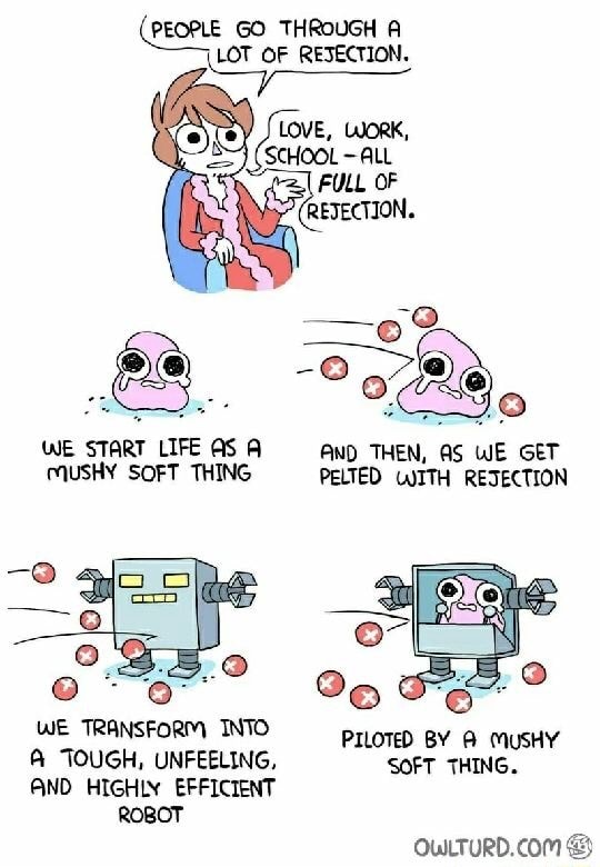 (PEOPLE GO THROUGH A LOT OF RESECTION. LOVE, WORK, WE START LIFE AS A ...