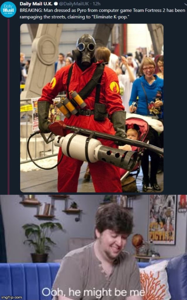 Daily Mail U.K. @DailyMailUK 12h x BREAKING: Man dressed as Pyro from ...