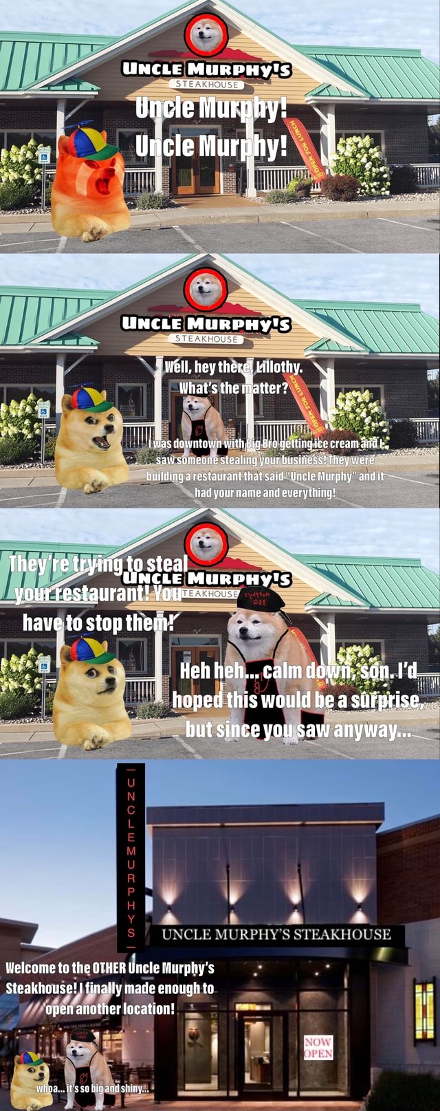 STEAKHOUSE Uncle Murphy! Uncle Murphy! Well, hey ere Lillothy. What's ...