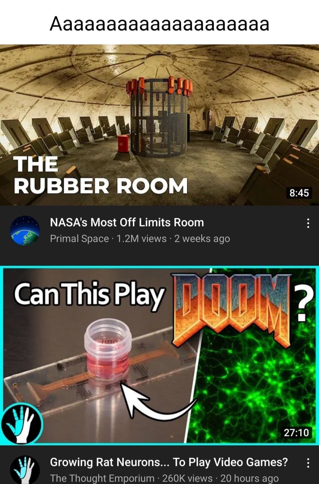 Aaaaaaaaaaaaaaaaaaaa THE RUBBER ROOM NASA's Most Off Limits Room Primal ...