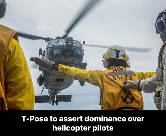T-Pose to assert dominance over helicopter pilots - T-Pose to assert ...