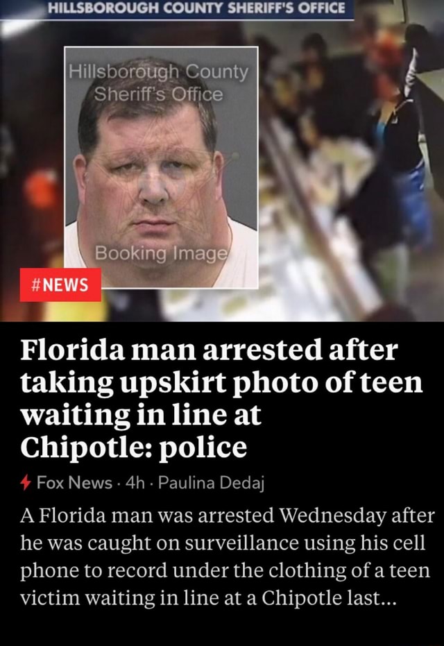 Florida Man Arrested After Taking Upskirt Photo Of Teen Waiting In Line