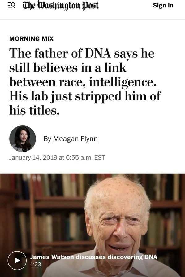 The Washington Post Sign in MORNING MIX The father of DNA says he still ...