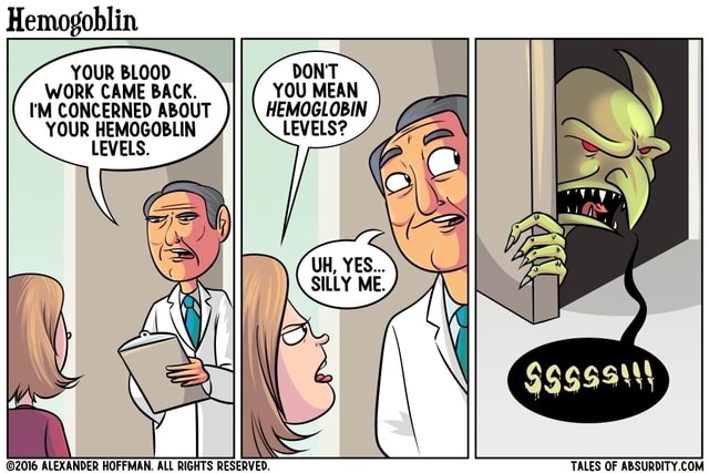 Hemogoblin YOUR BLOOD WORK CAME BACK. I'M CONCERNED ABOUT YOUR ...