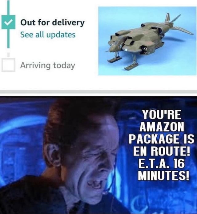 I Out for delivery See all updates Arriving today YOU'RE AMAZON PACKAGE ...