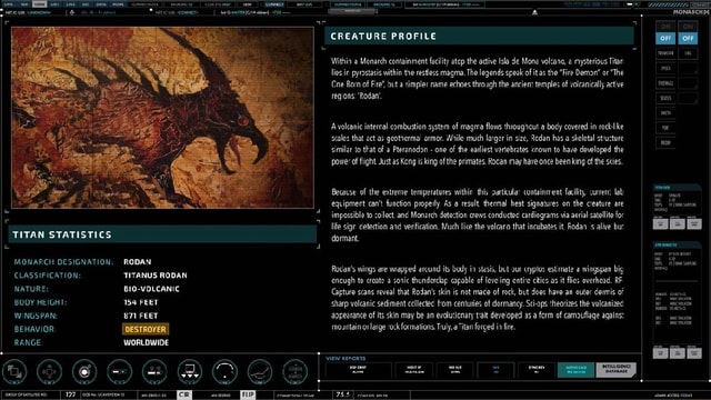 TITAN STATISTICS MONARCH DESIGNATION. RODAN CLASSIFICATION: TITANUS ...