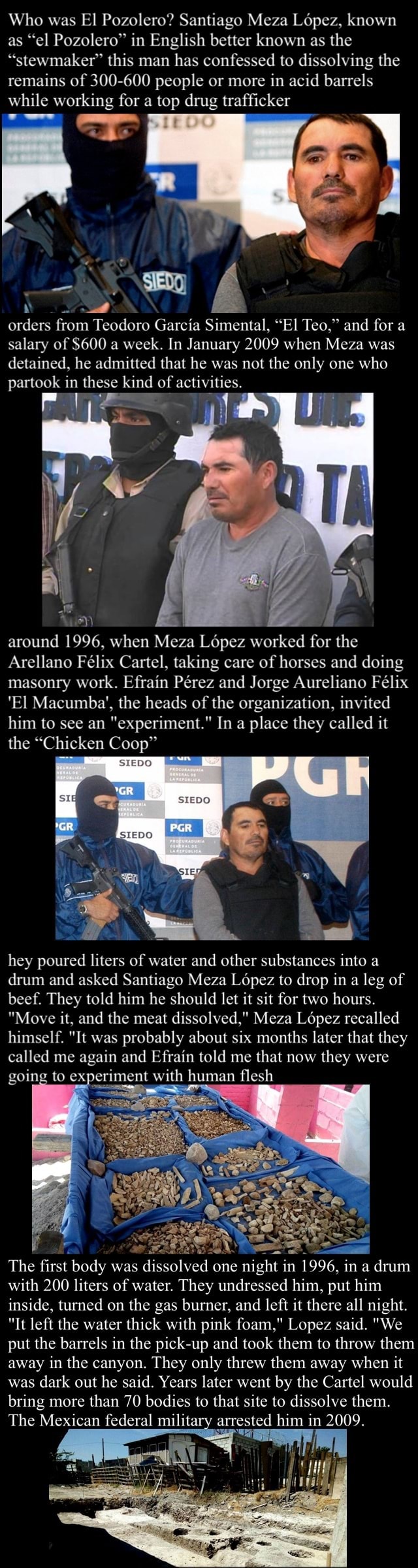 Who was El Pozolero? Santiago Meza Lopez, known as "el Pozolero" in ...