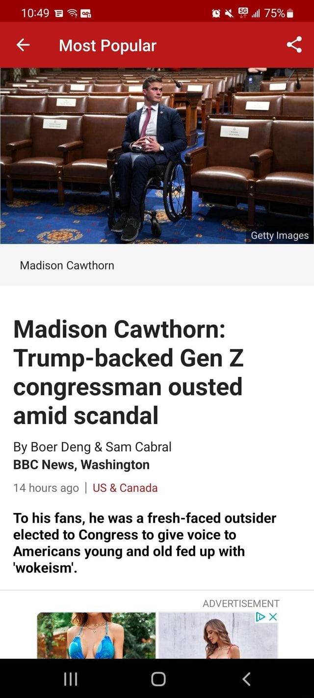 Most Popular Getty Images Madison Cawthorn Madison Cawthorn: Trump ...