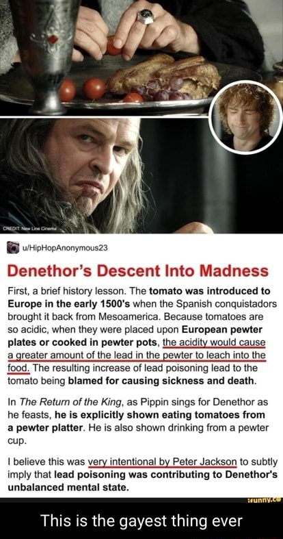 Denethor's Descent Into Madness First, a brief history lesson. The ...