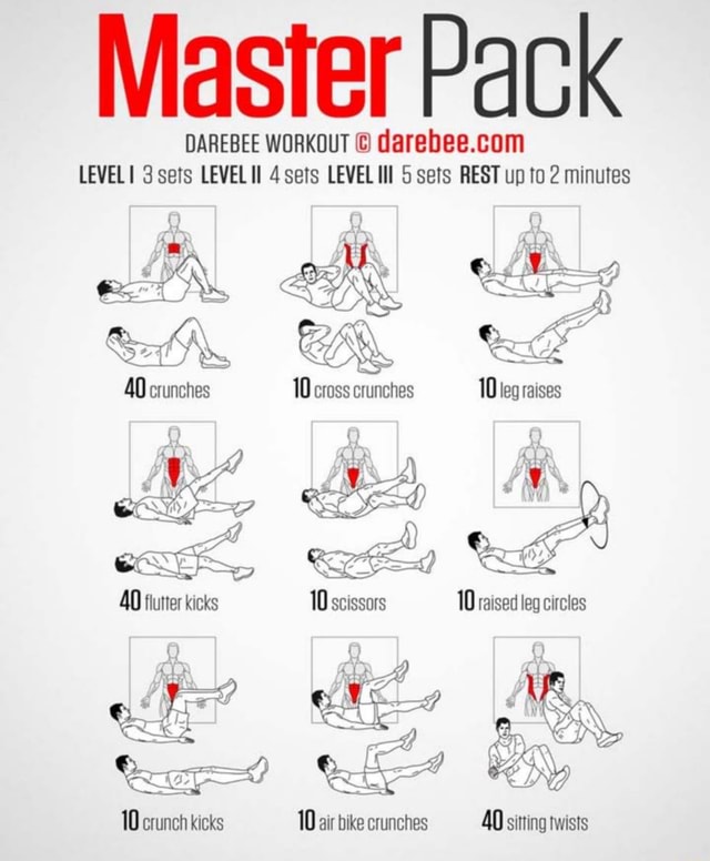 Master Pack DAREBEE WORKOUT © darebee.com LEVEL! 3 sets LEVEL II 4 sets ...