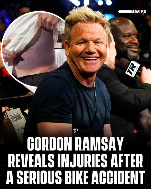 Celebrity chef Gordon Ramsay narrowly avoided a serious injury in a ...
