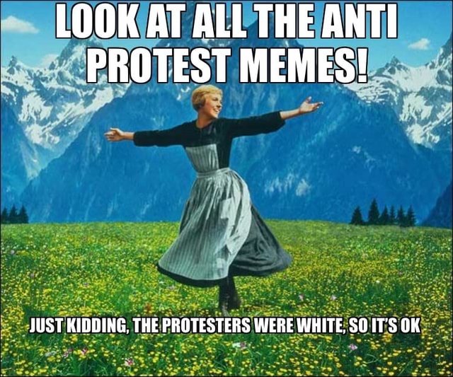 LOOK AT ALL THE ANTI PROTEST MEMES! JUST KIDDING, THE PROTESTERS WERE ...