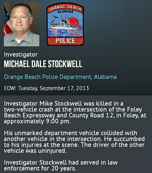 POLICE Investigator MICHAEL DALE STOCKWELL Orange Beach Police ...