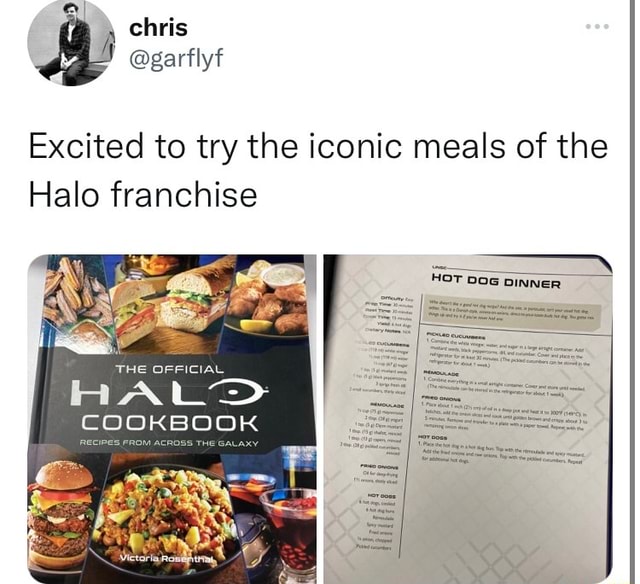 Chris Excited to try the iconic meals of the Halo franchise "OT THE ...