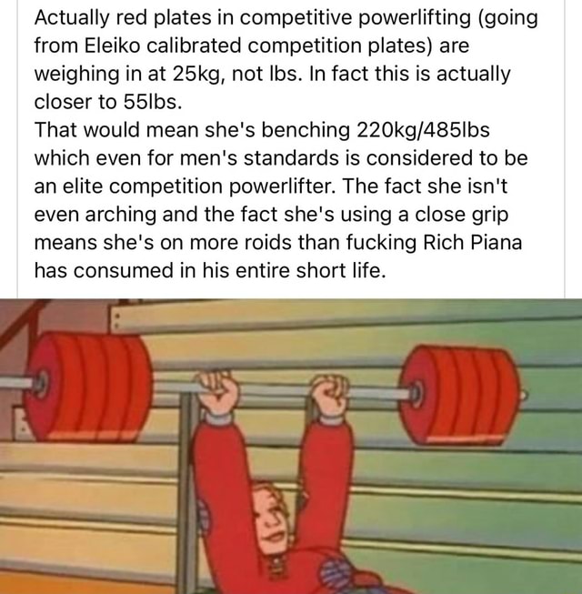 Actually red plates in competitive powerlifting (going from Eleiko ...