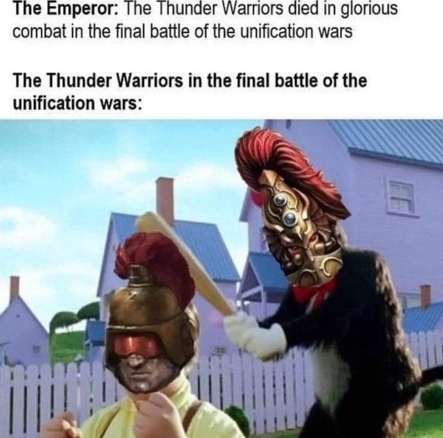 The Emperor: The under Warriors died in glorious combat in the final ...
