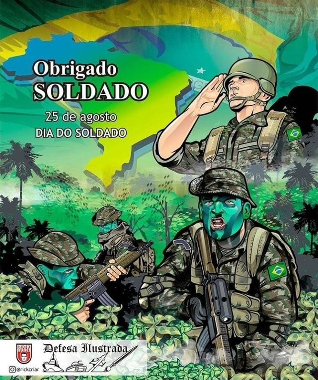 Obrigado SOLDADO de agosto DIA DO SOLDADO - )