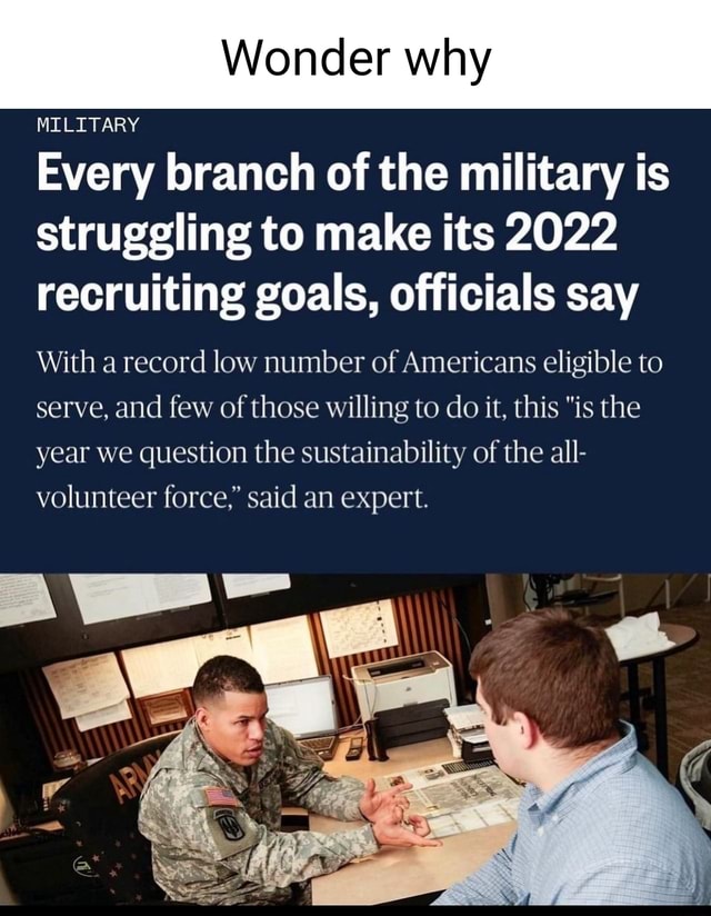 Wonder why MILT Every branch of the military is struggling to make its ...