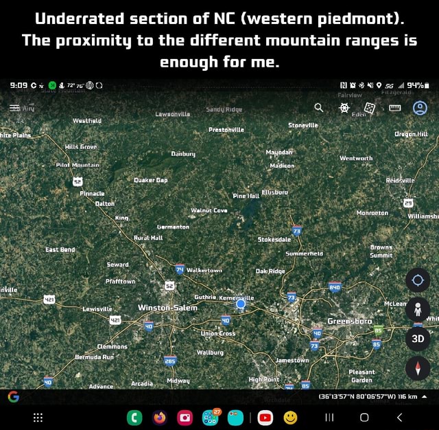Underrated section of NC (western piedmont). The proximity to the ...