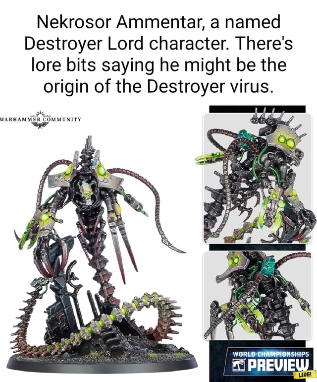 Nekrosor Ammentar, a named Destroyer Lord character. There's lore bits ...