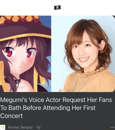 Megumi's Voice Actor Request Her Fans To Bath Before Attending Her ...
