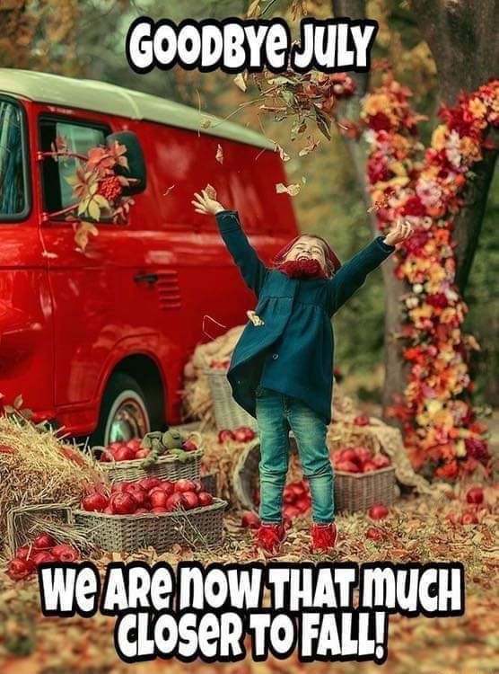 GOODBYe JULY We ARG NOW THAT MUCH CLOSER TO FALL! - iFunny
