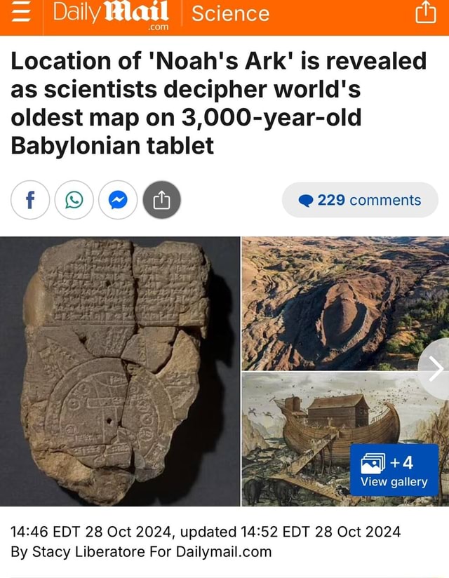 = Daily Science Location of 'Noah's Ark' is revealed as scientists ...