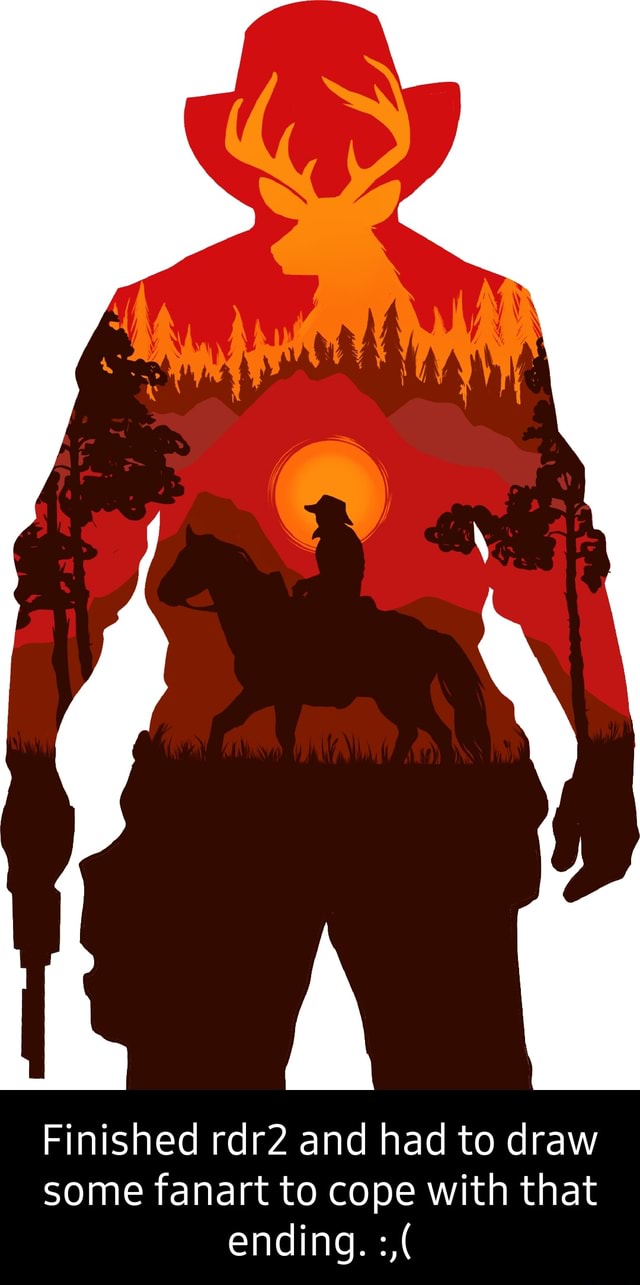 Finished rdr2 and had to draw some fanart to cope with that ending ...
