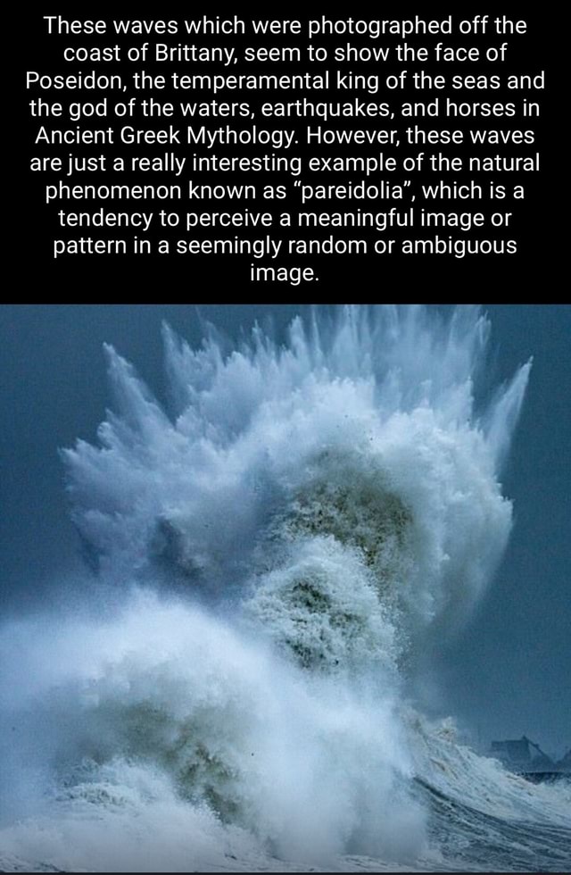 These waves which were photographed off the coast of Brittany, seem to ...