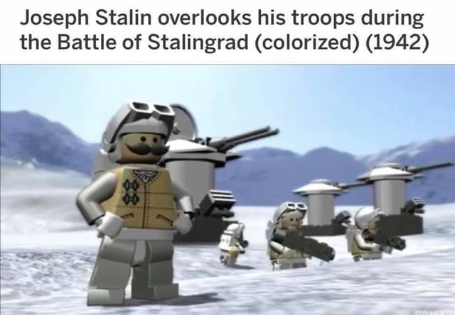 Joseph Stalin overlooks his troops during the Battle of Stalingrad ...