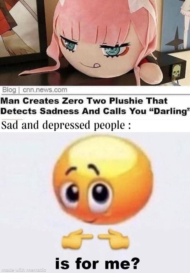 Blog I Man Creates Zero Two Plushie That Detects Sadness And Calls You ...