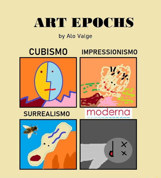 ART EPOCHS by Alo Valge CUBISMO IMPRESSIONISMO SURREALISMo - iFunny