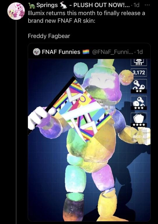 Illumix returns this month to finally release a brand new FNAF AR skin ...