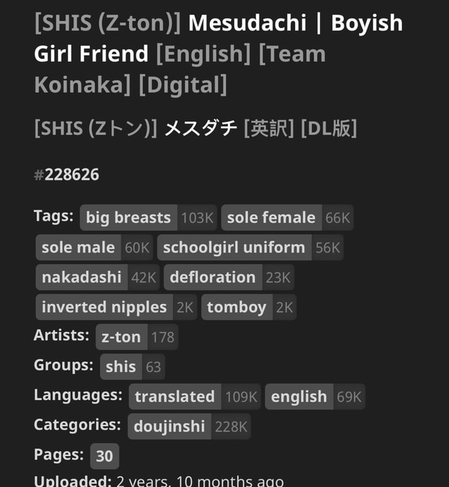 [SHIS (Z-ton)] Mesudachi I Boyish Girl Friend [English] [Team Koinaka ...