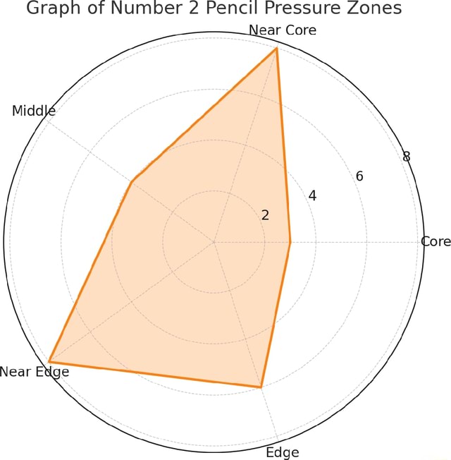 Graph of Number 2 Pencil Pressure Zones Near Core Near Edge ore - iFunny