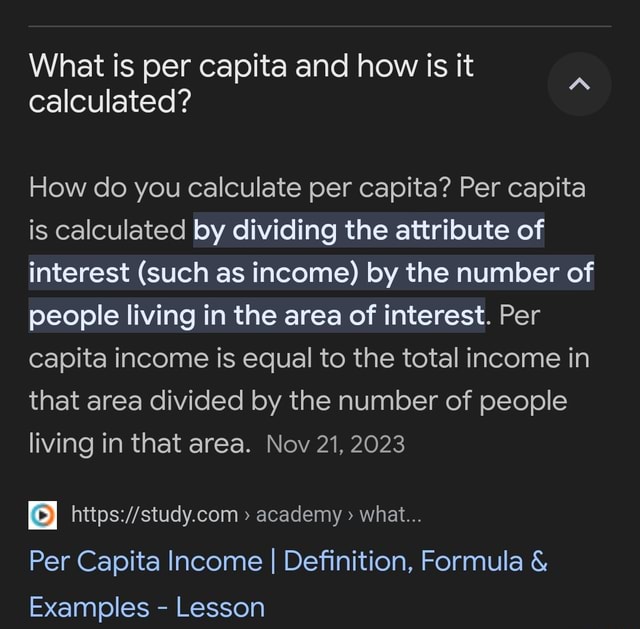 What is per capita and how is it calculated? How do you calculate per ...