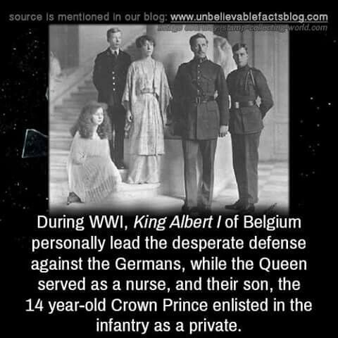 In our com During WWI, King Albert I of Belgium personally lead the ...